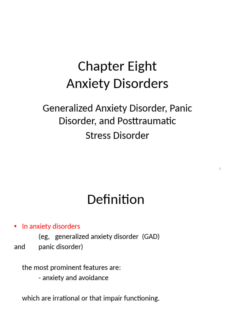 Chapter 8 Anxiety | PDF