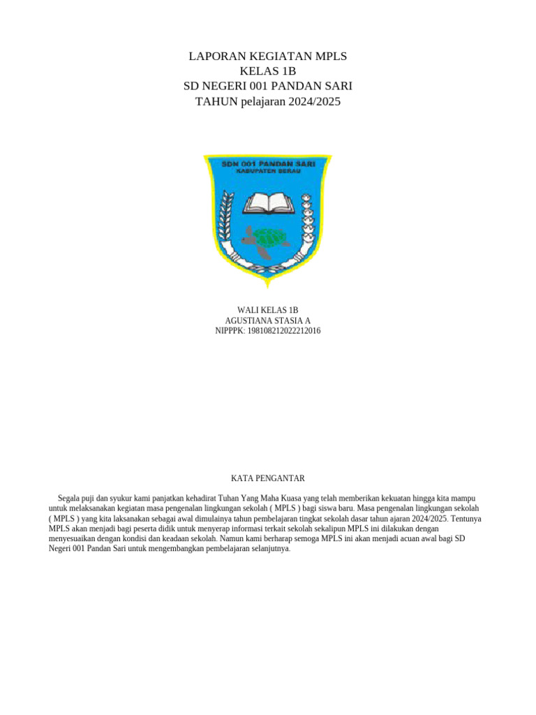 Laporan Kegiatan MPLS | PDF