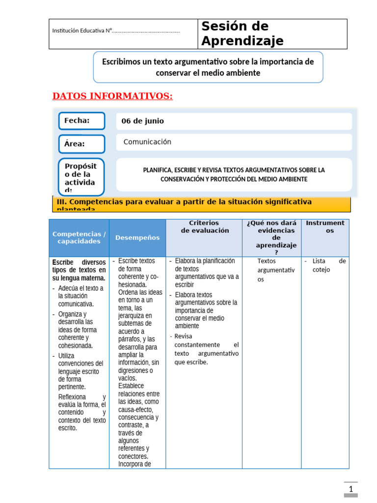 5° Act 06 Junio N°1 Comu | PDF