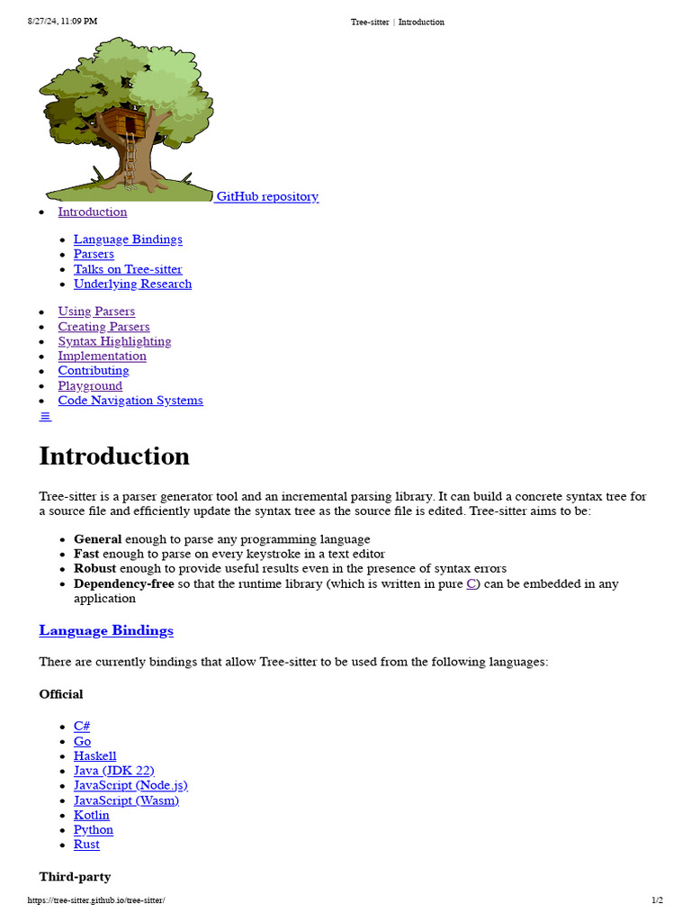 Tree Sitter Introduction | PDF