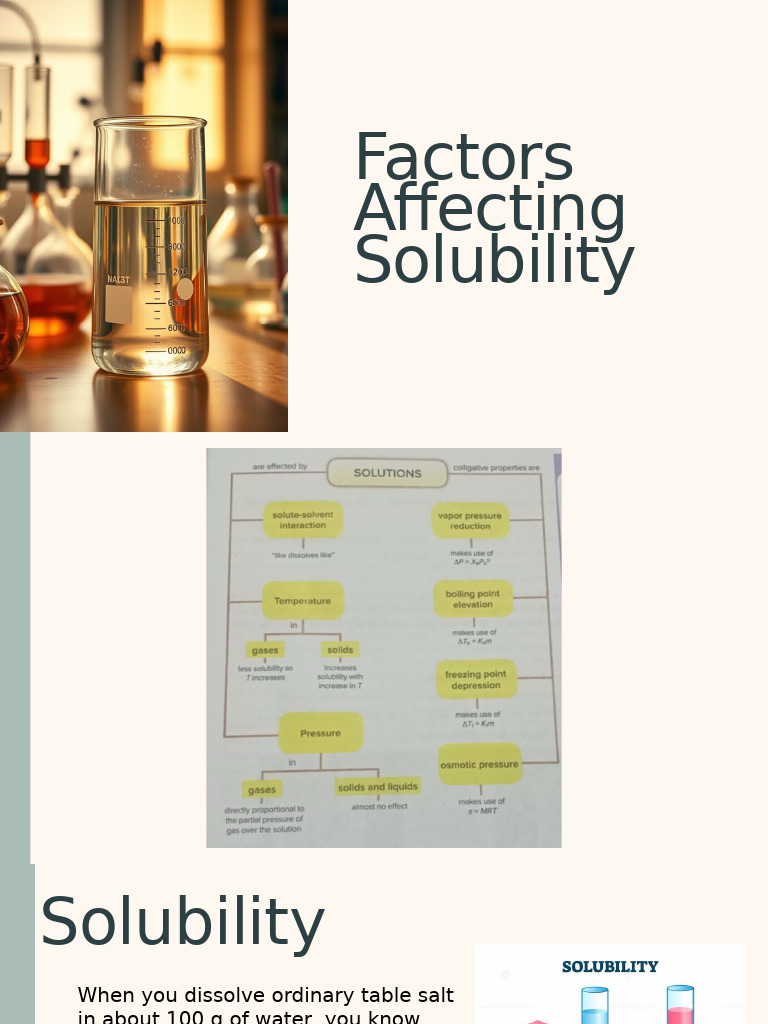 Factors Affecting Solubility | PDF