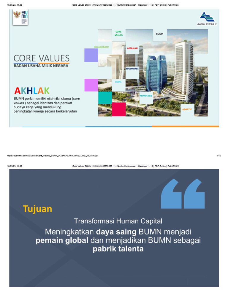 Core Values BUMN (AKHLAK) - 02072020 (1) - Nurfan Herdyansah - Halaman ...