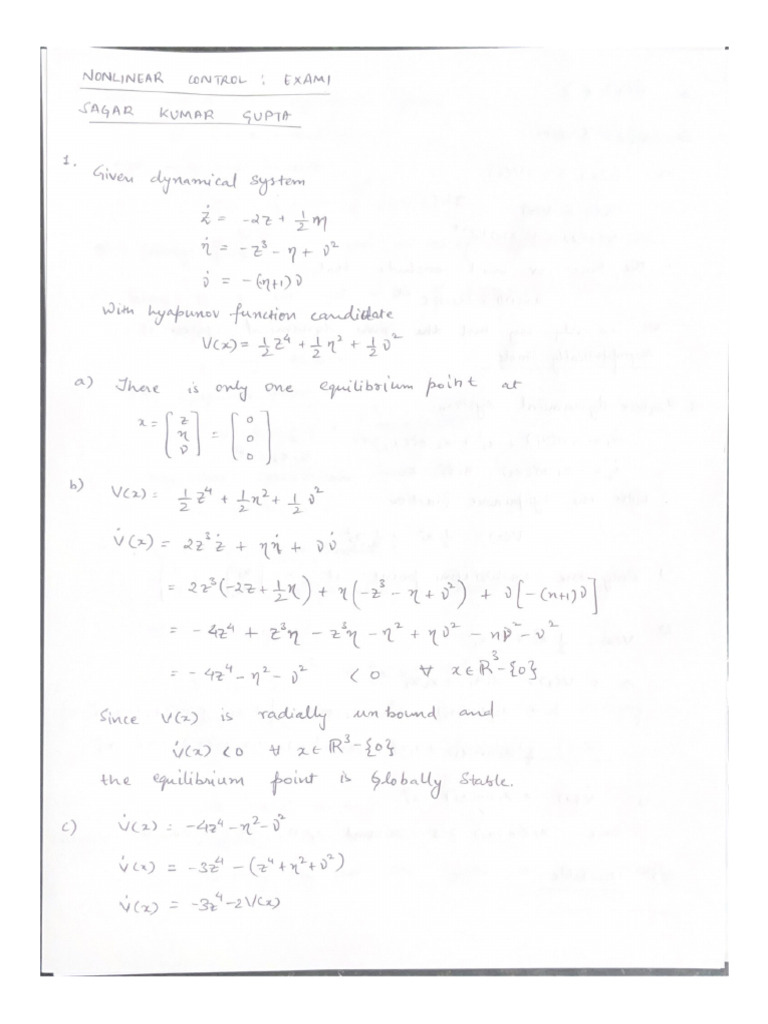 Given Dynamical System | PDF