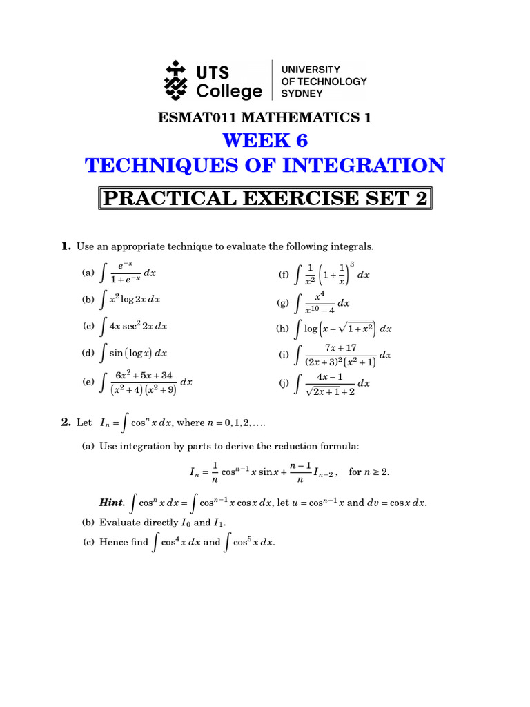 Week 6 - Practical Exercise Set 2 | PDF | Mathematical Analysis | Combinatorics