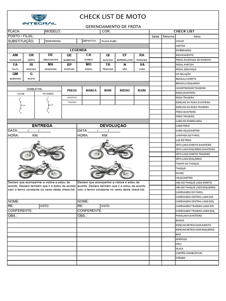Check List - Moto | PDF