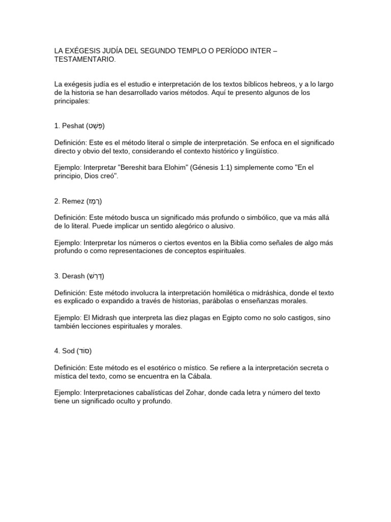 Banquete en la Biblia: Método Derash | PDF | Kábala | Religión y ...