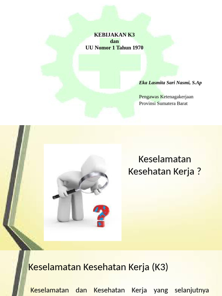 KEBIJAKAN K3 Dan UU k3 | PDF