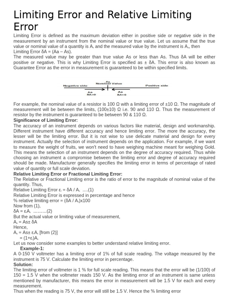 Limits of Error | PDF