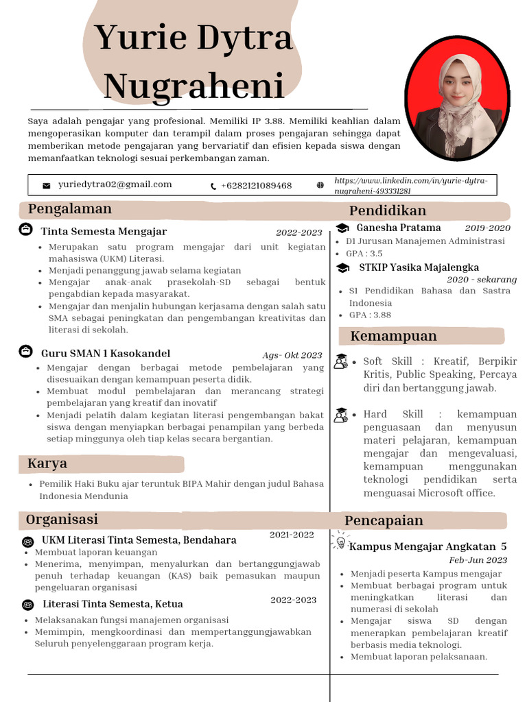 CV Yurie Dytra Nugraheni - 20240824 - 163224 - 0000 | PDF