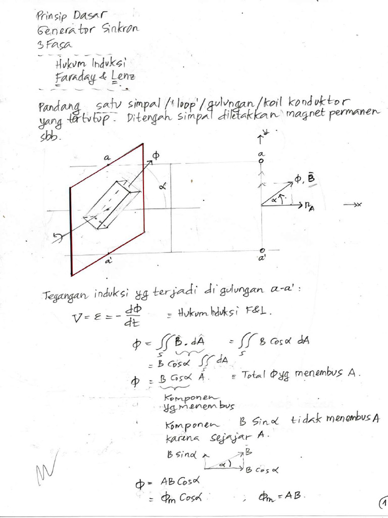Generator Sinkron - Teori Induksi Tegangan 3 Fasa | PDF