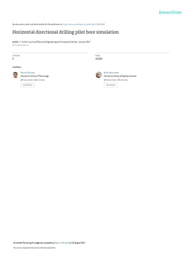 Horizontal Directional Drilling Pilot Bore Simulat | PDF | Oil Well ...