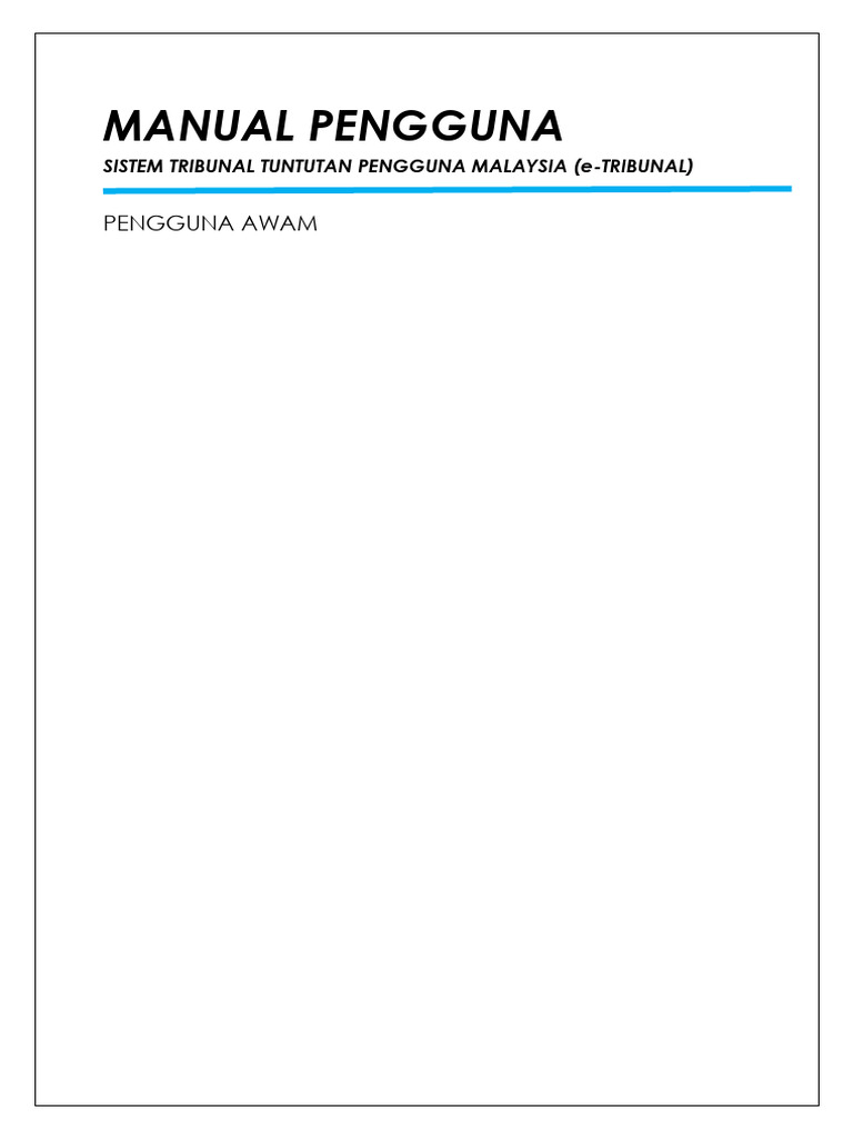 Manual Pengguna Awam Sistem Tribunal Tuntutan Pengguna Malaysia | PDF Manual Pengguna Awam Sistem Tribunal Tuntutan Pengguna Malaysia | PDF