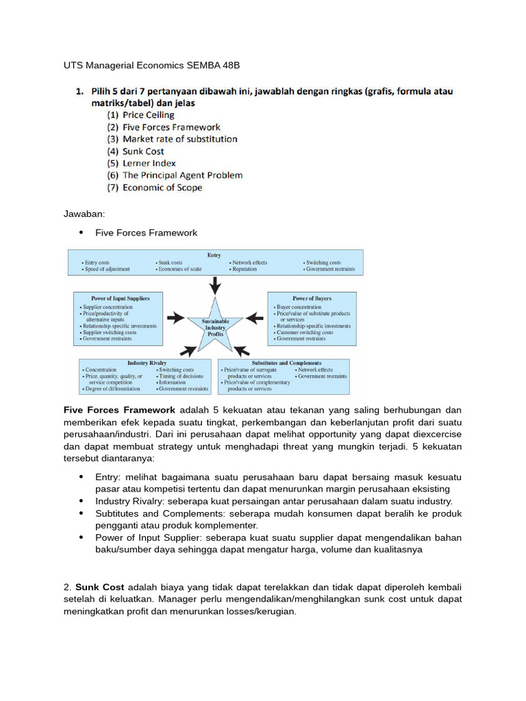 UTS Managerial Economics SEMBA 48B | PDF