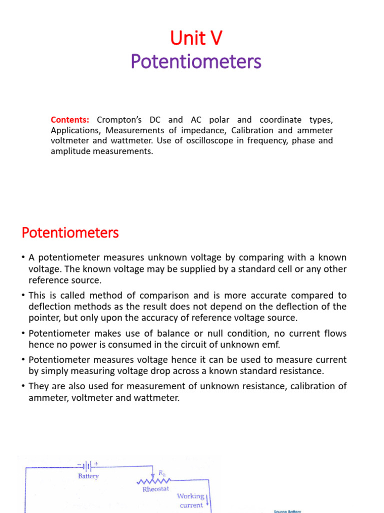 Unit 5 Potentiometers | PDF