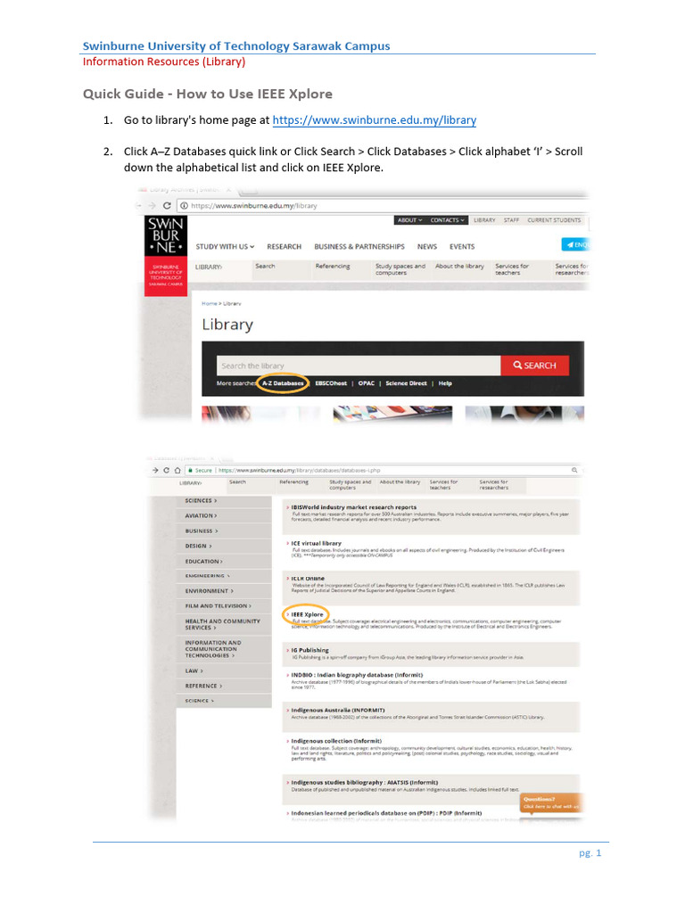 Finalv2 - Quick Guide How To Use IEEE Xplore | PDF