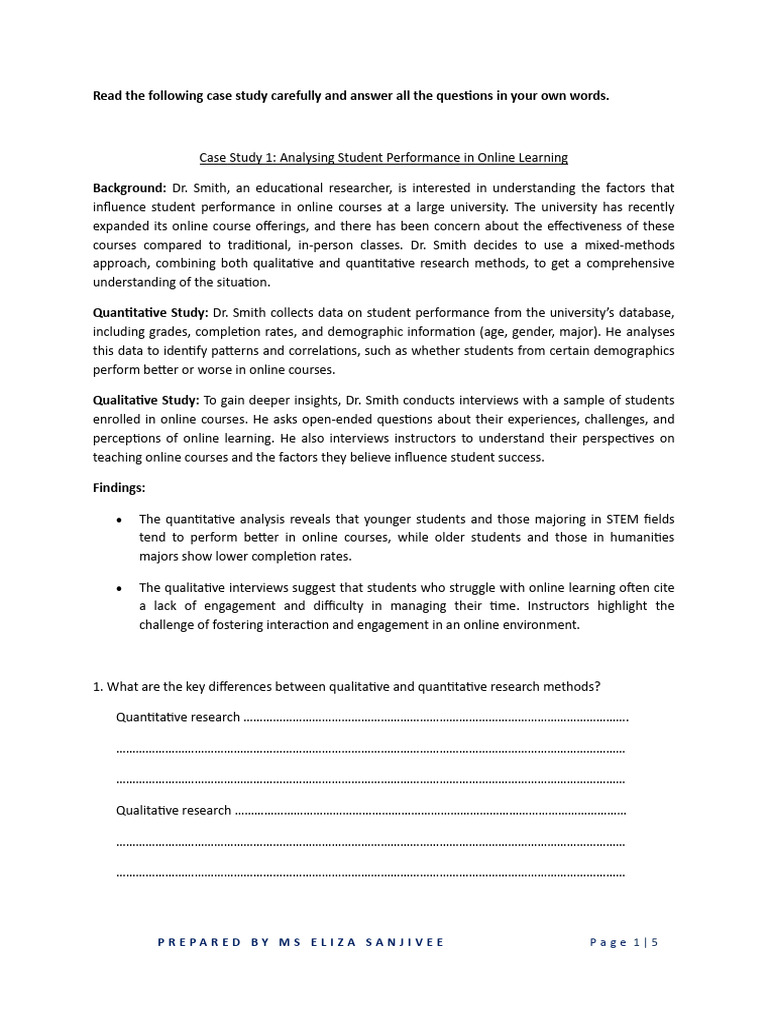 Case Study Activity On Research Skills | PDF | Educational Technology ...