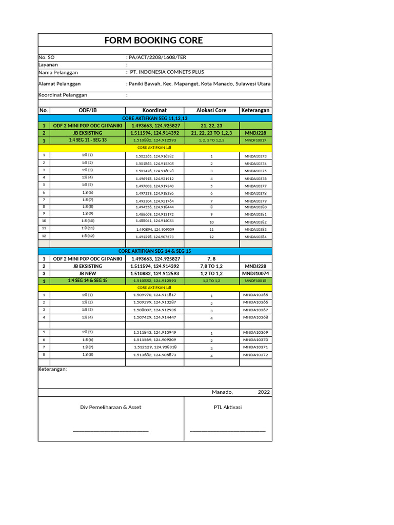 Form Booking Odc Paniki | PDF
