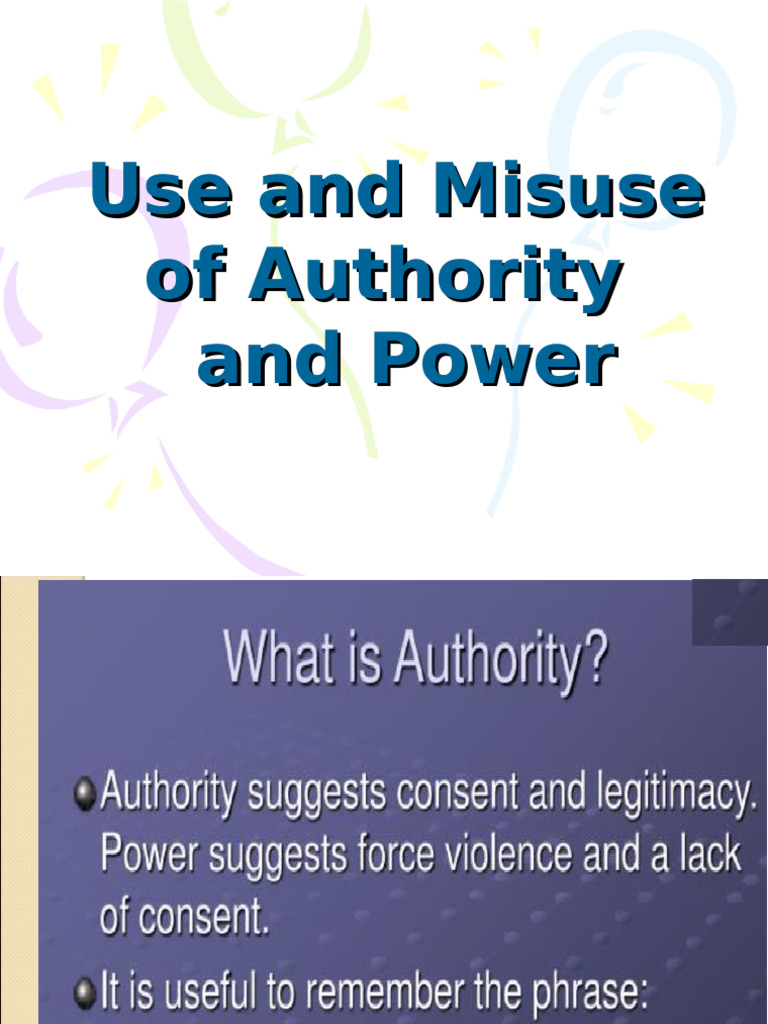 As 113 Lesson 7 (Use and Misuse of Authority and Power) | PDF