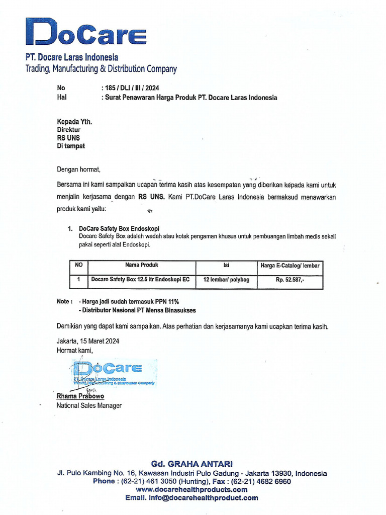 SPH Rs Uns Endos Ecat (1) - Bagus Utomo | PDF