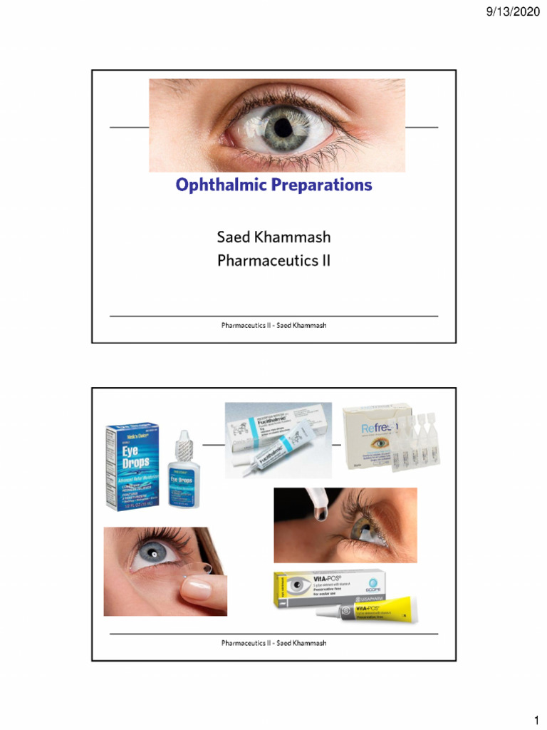 Ophthalmic Preparations | PDF