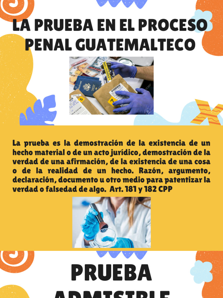 La Prueba en El Proceso Penal Guatemalteco | PDF