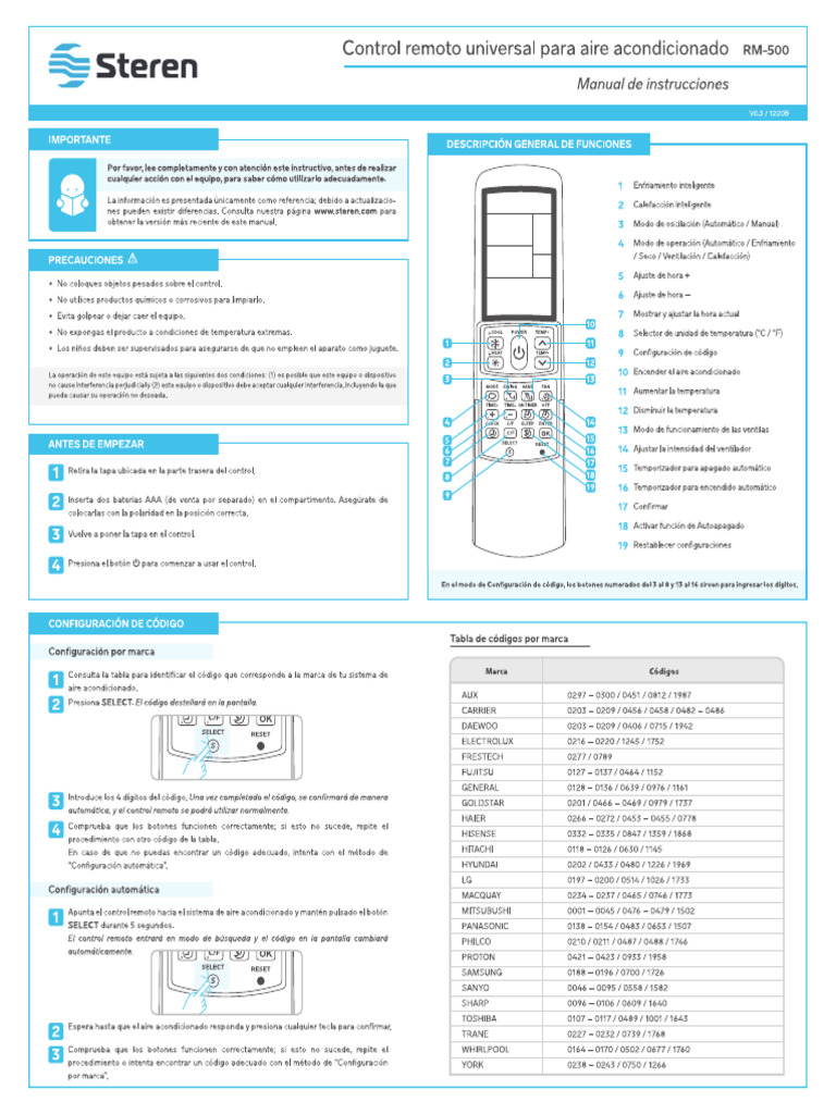 RM 500 V0.3 Instr | PDF