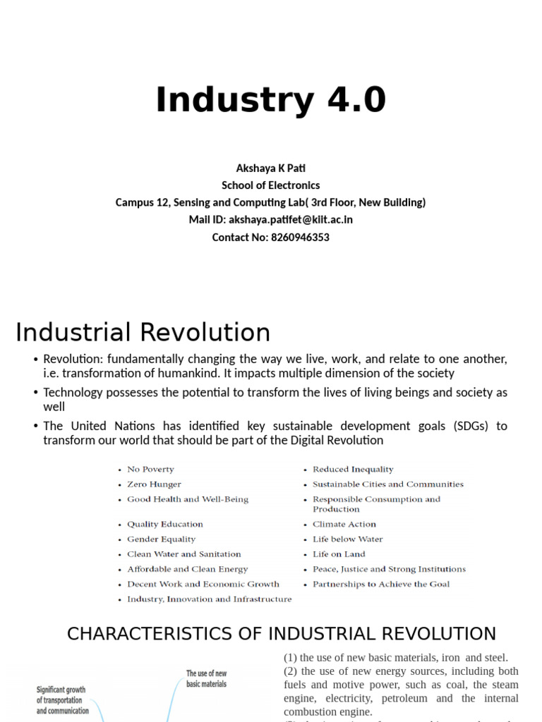 Basics of Industry 4.0 | PDF | Automation | Technology & Engineering