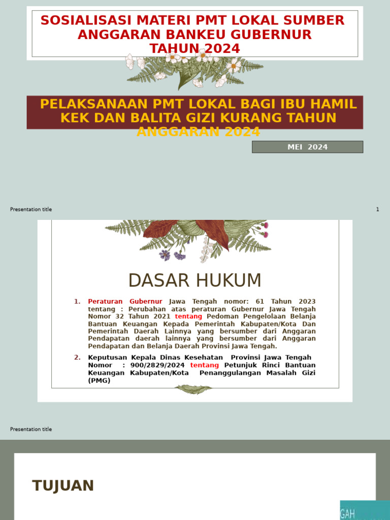 Sosialisasi PMT Bankeu 24 | PDF