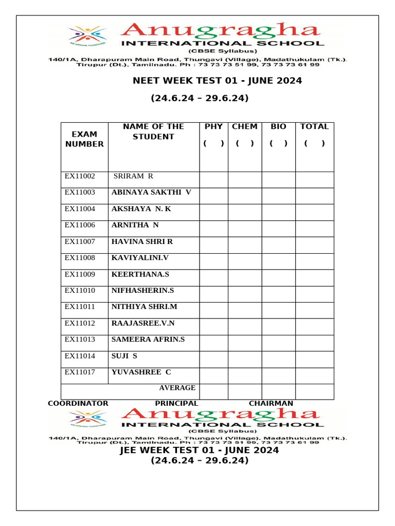 Marklist Grade 11 | PDF