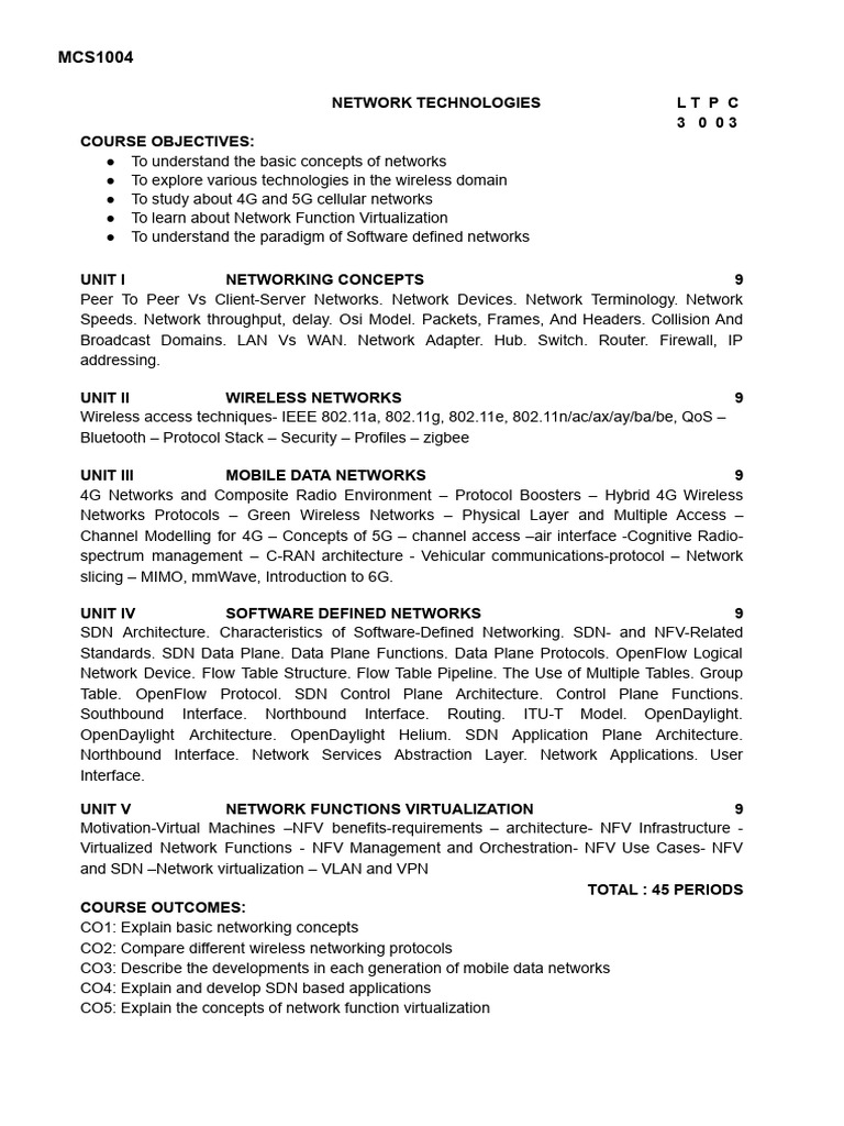 Network Technologies | PDF