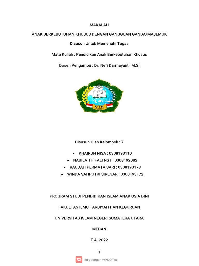 Makalah Kel. 7 Pend. Abk | PDF