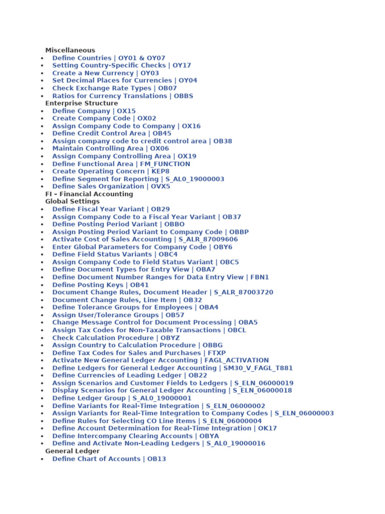 SAP Implementation Document | PDF