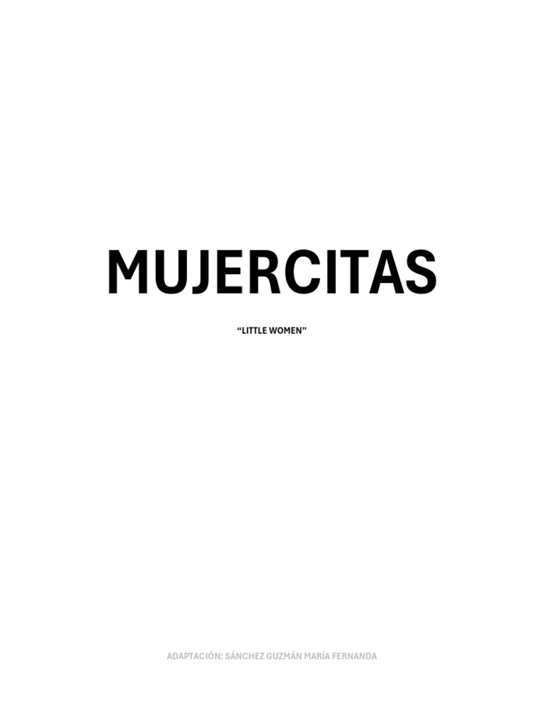 Guión Obra Mujercitas | PDF