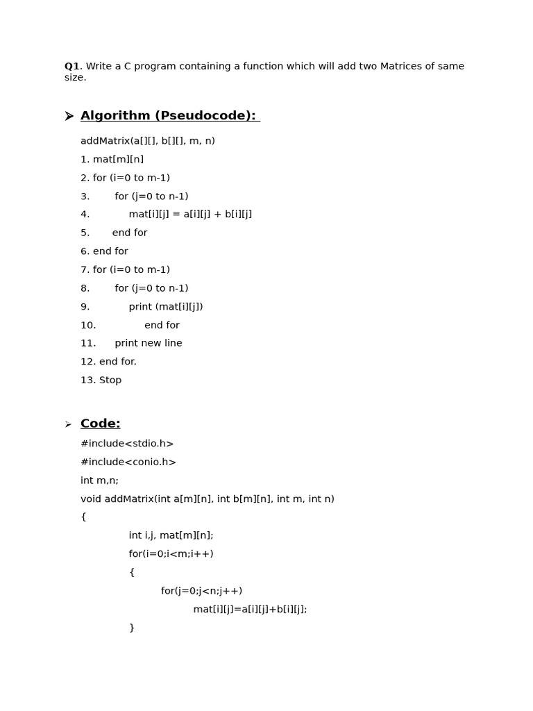 Algorithm (Pseudocode) :: Code | PDF