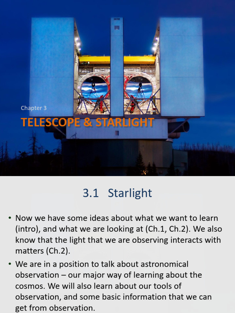 Ch03-Telescope and Starlight | PDF