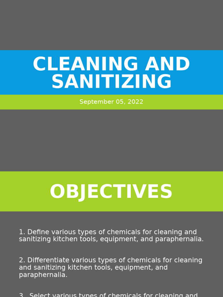 8-Cleaning and Sanitizing | PDF