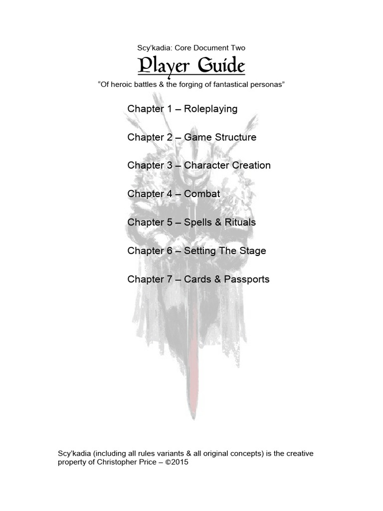 Player Guide - Doc 2 | PDF