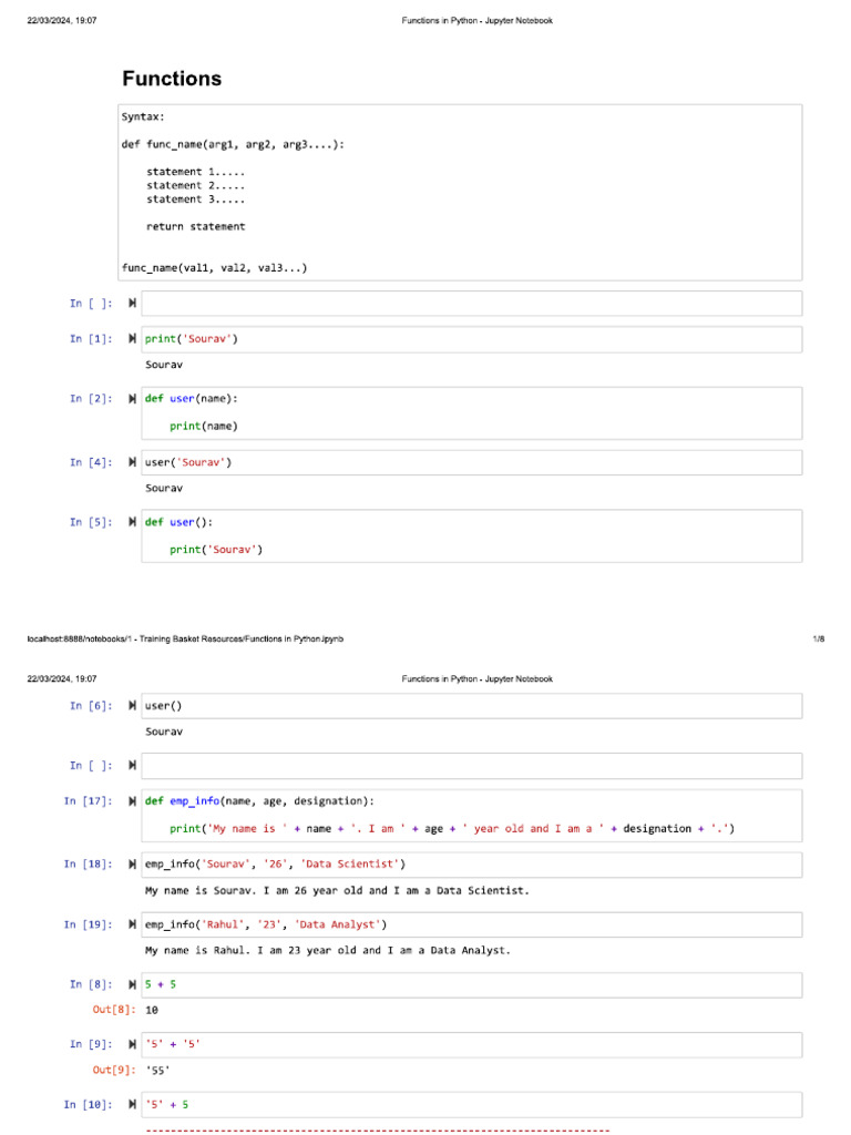 Functions in Python | PDF