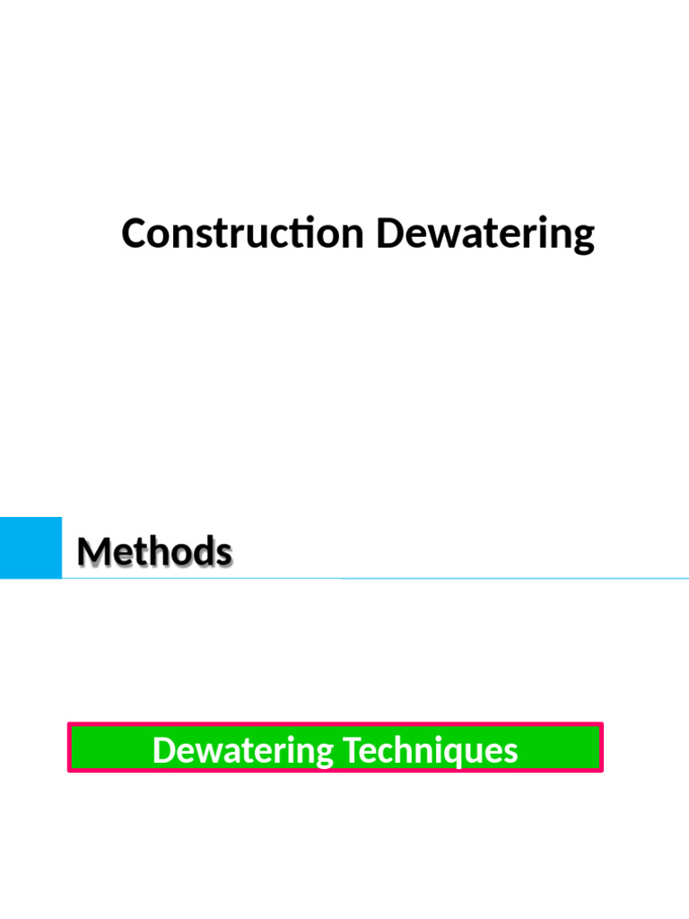 Construction Dewatering | PDF