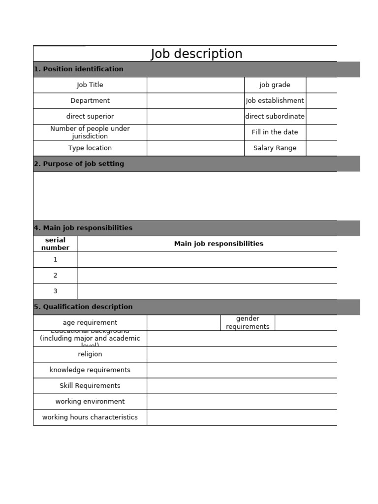 Form To Jobdesc | PDF