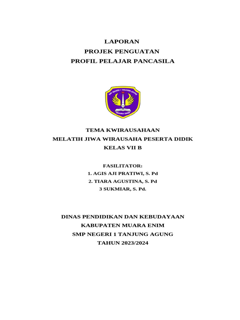 Laporan Projek Wirausaha 7. B | PDF