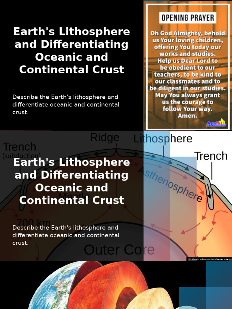 L1-Earth's Lithosphere and Differentiating Oceanic and Continental ...