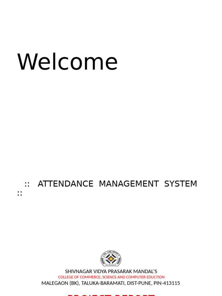 Attendance Management Systemm | PDF