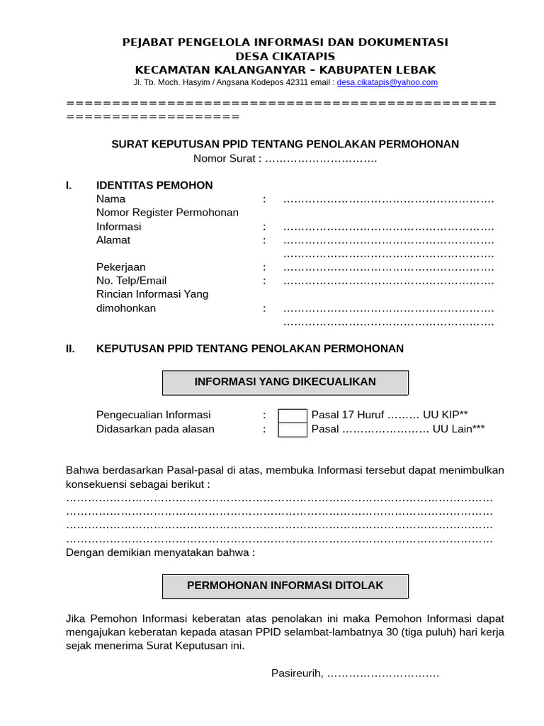 Form Ppid | PDF