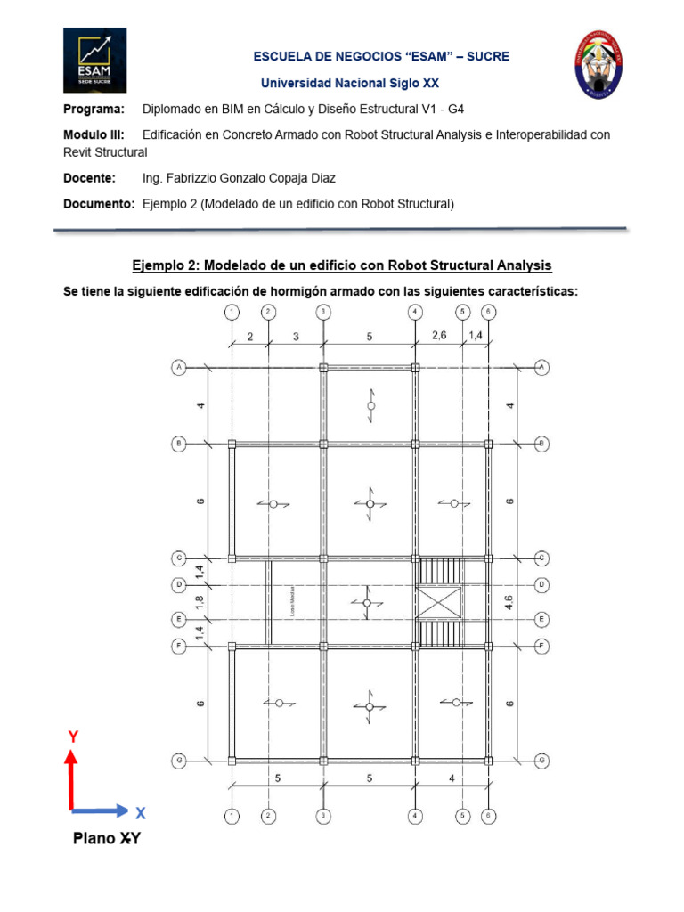Ejemplo 2 - Modelado de Un Edificio Con Robot Structural Analysis | PDF