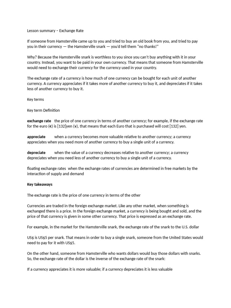 Exchange Rate Module | PDF
