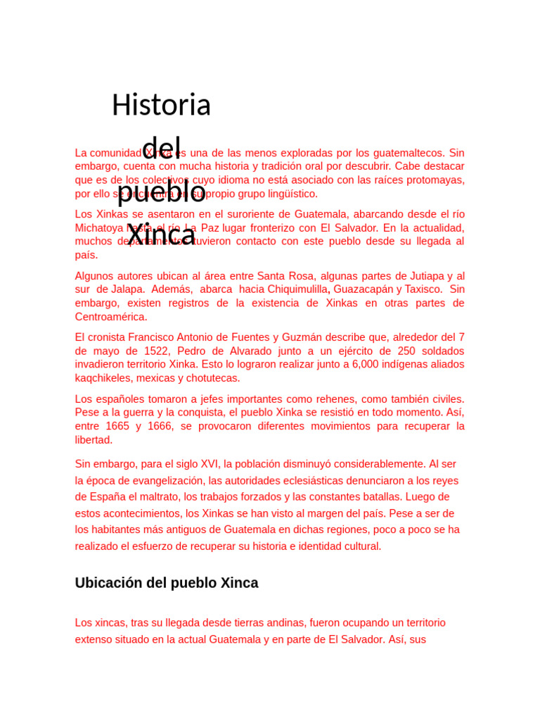 Cultura Xinca | PDF