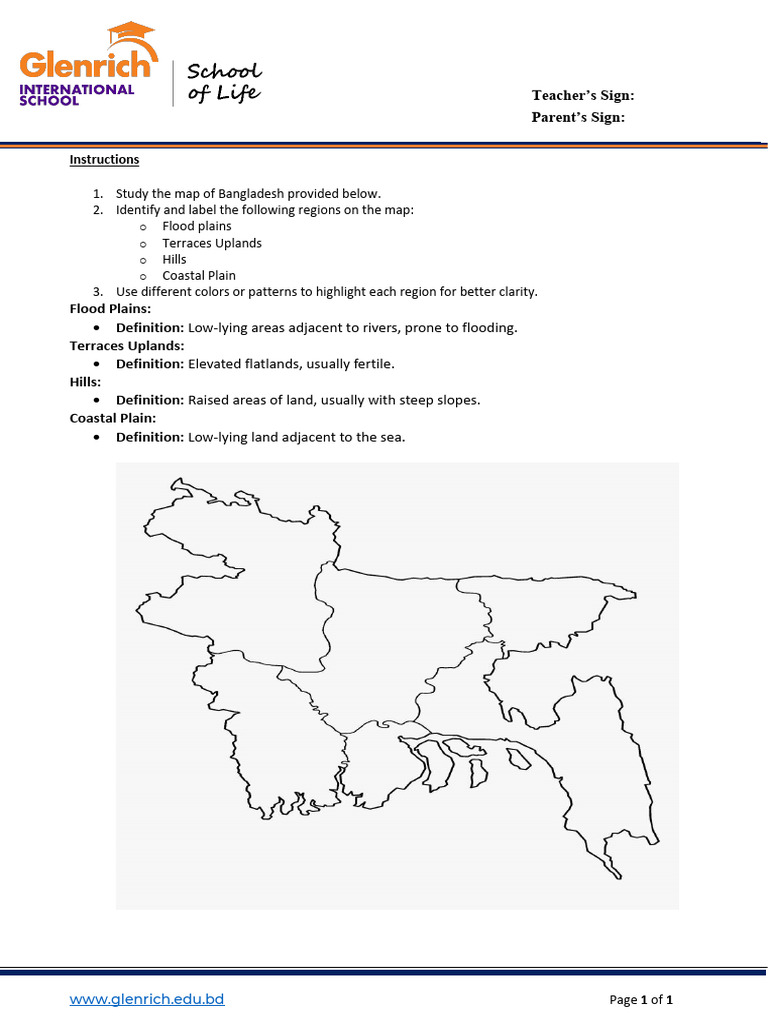 Landforms Worksheet 2 | PDF