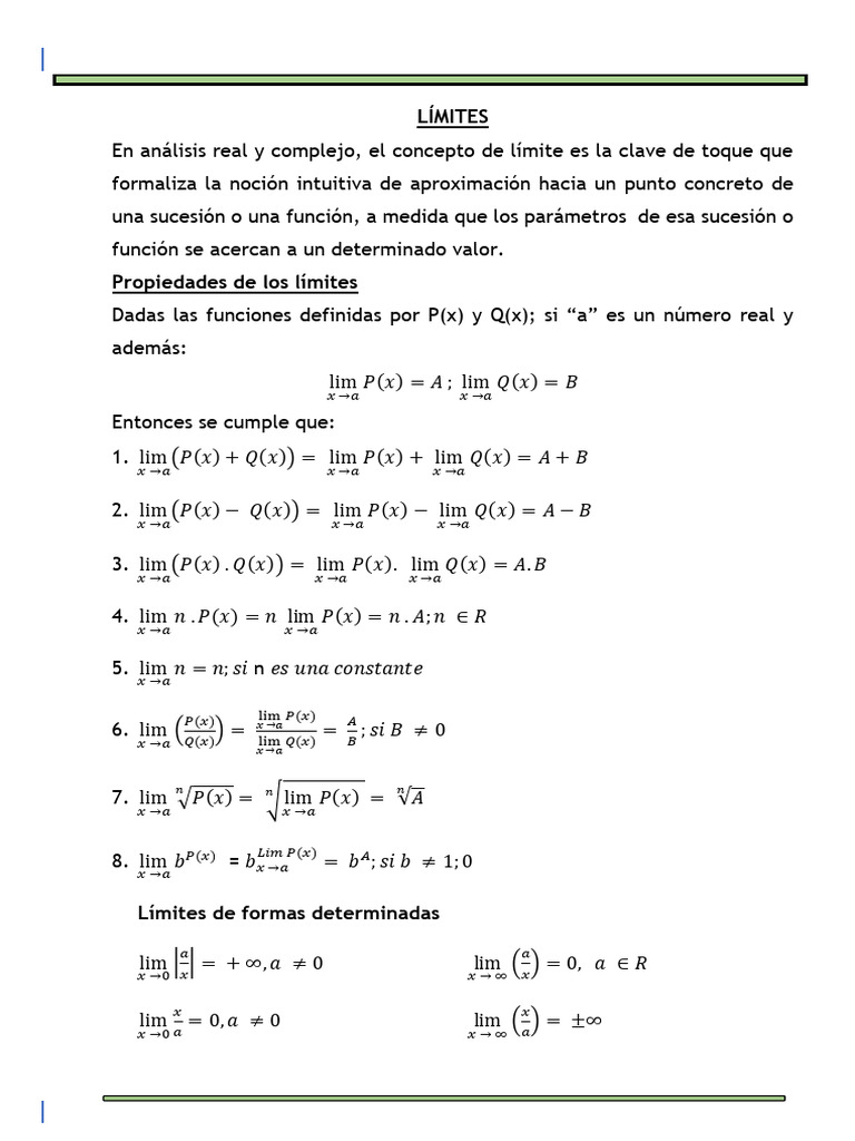 Límites - 3ro de Secundaria | PDF