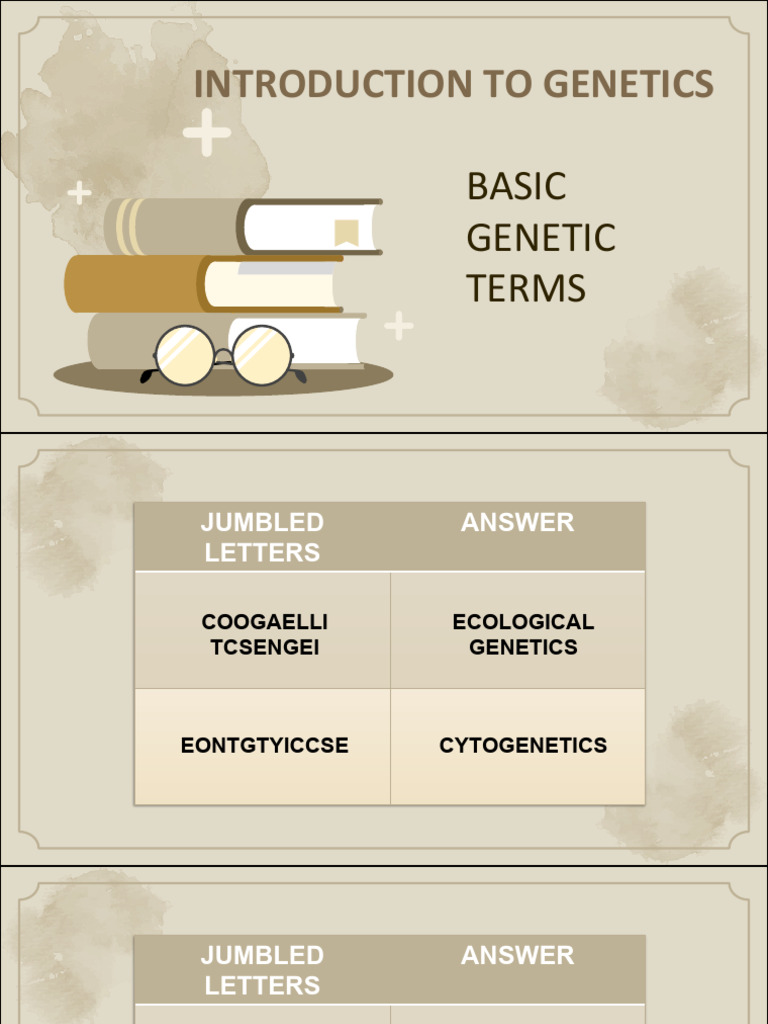 Basic Genetic Terms and Branches | PDF